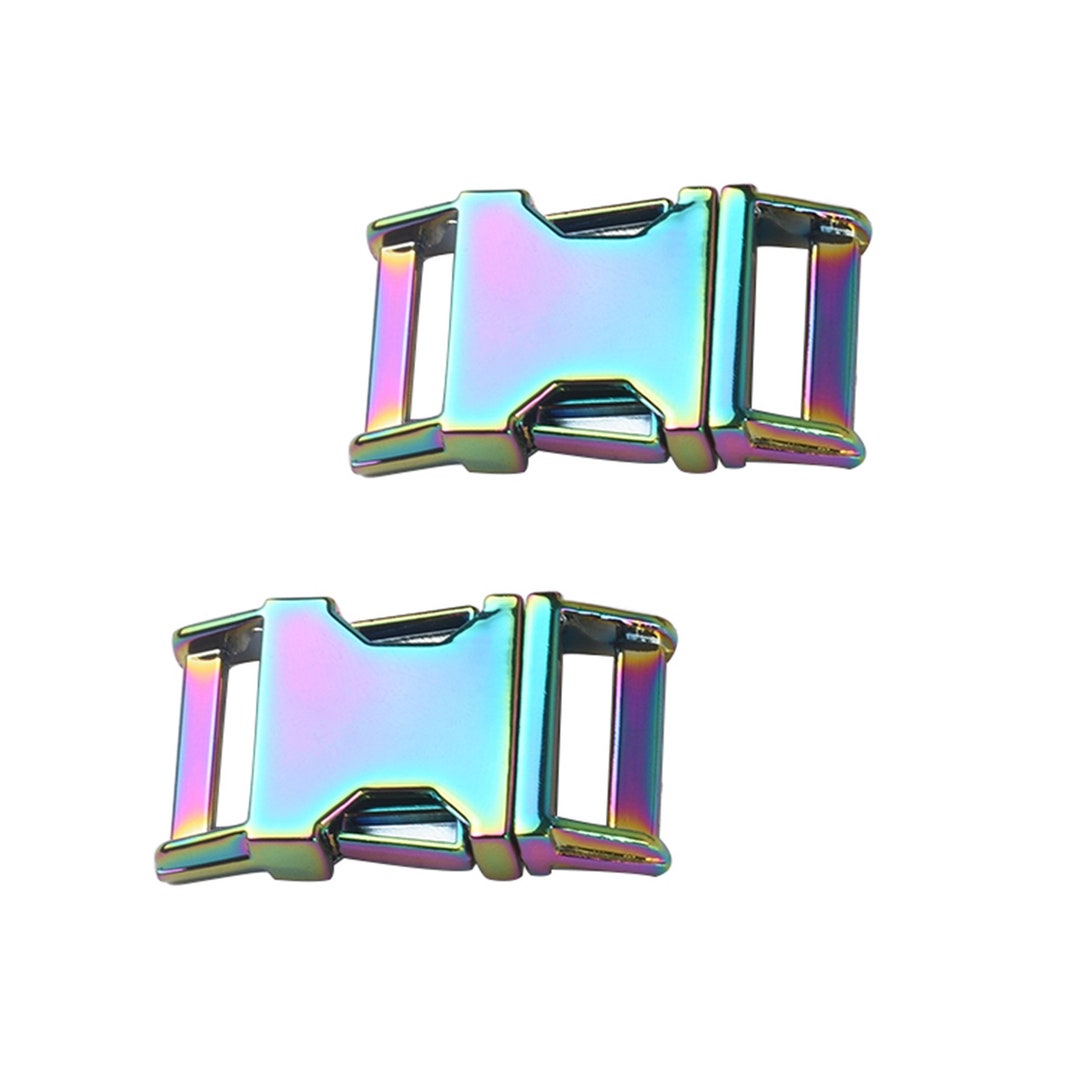 2/4/10pcs 20mm Rainbow Release Buckle Curved Metal Side Quick Release ...