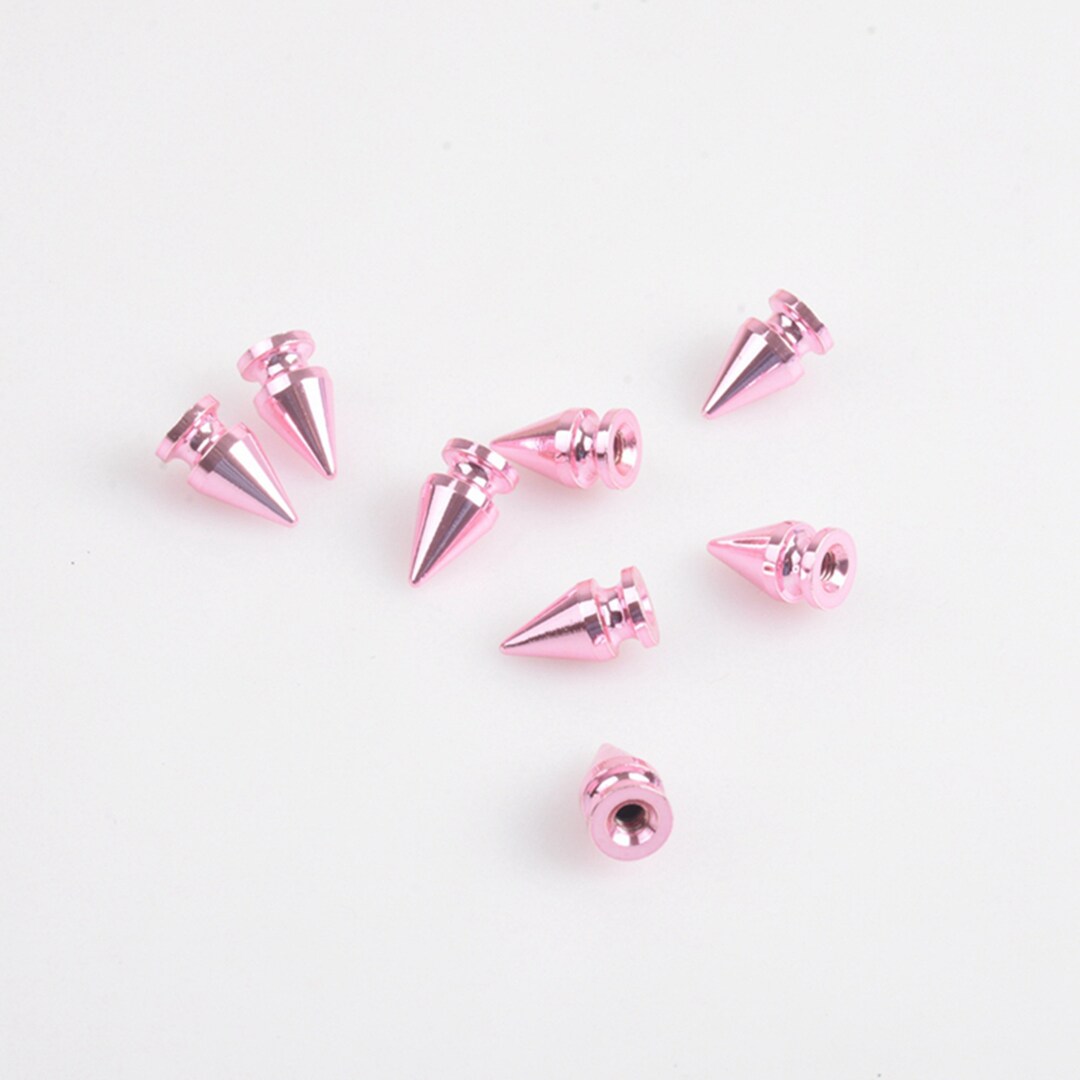 10/20/50/100pcs 7x13mm Pink Bullet Cone Spike Rivets Studs Punk Rivets ...