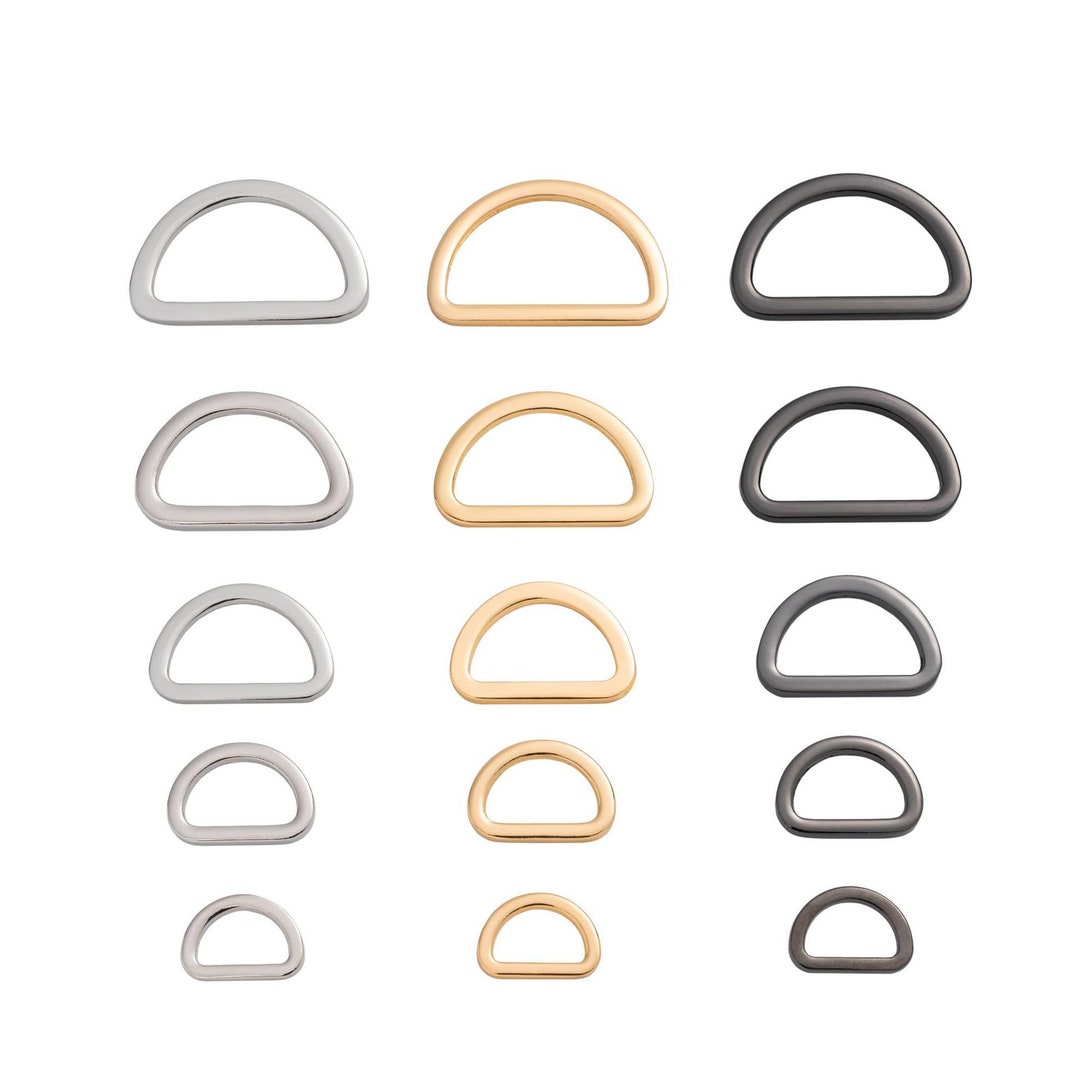 50pcs Alloy Seamless D Buckle 15mm/20mm/25mm/32mm/38mm Metal D Ring ...