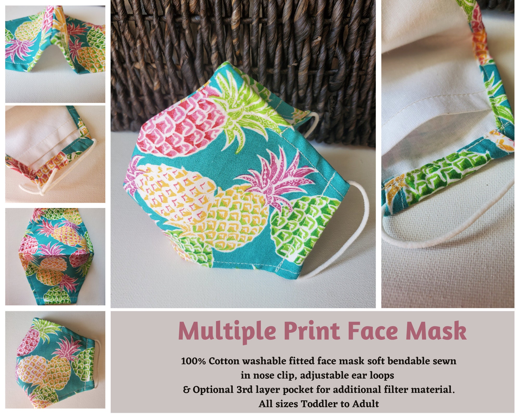 Best Fit Face Mask Multiple Prints Available - Etsy