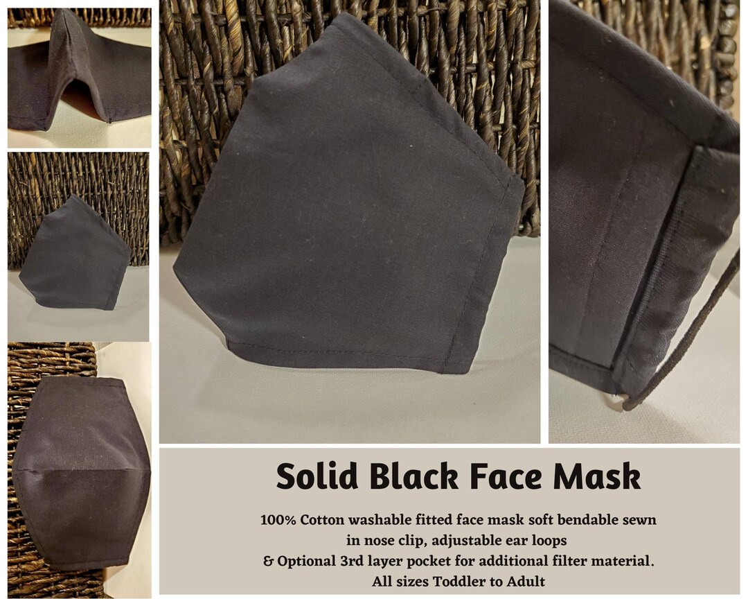 Best Fit Solid Face Mask - Etsy