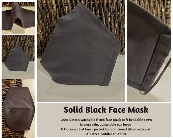 Best Fit Solid Face Mask - Etsy