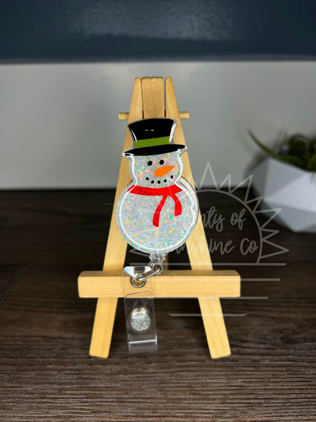 Snowman Badge Reel Winter Holiday Interchangeable - Etsy