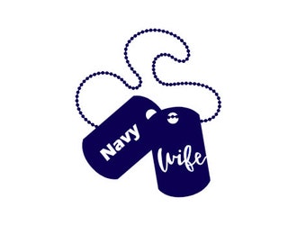 Navy Wife Decal | Etsy