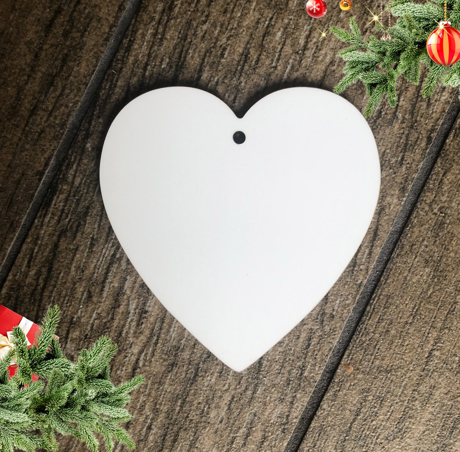 Sublimation Heart Shape Holiday Ornament, Sublimation Blanks, Benelux ...