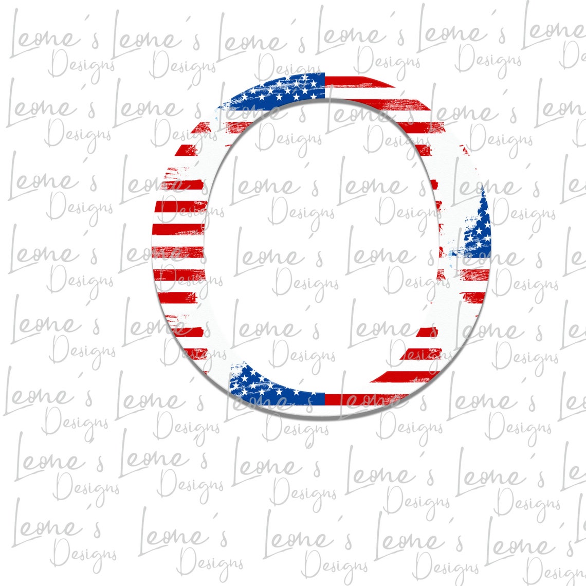 USA Patriotic Letter O Digital PNG Designs USA Flag Digital - Etsy