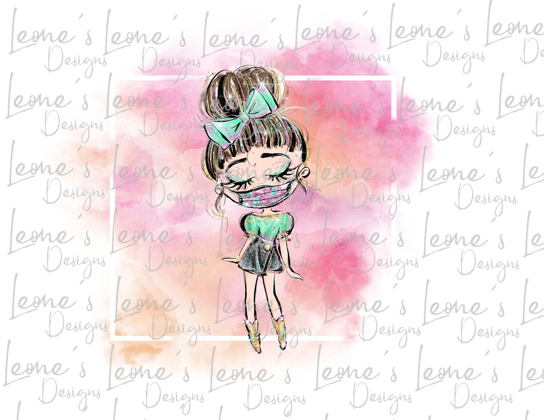 Stay Safe Girl With Mask PNG: Quarantine Clipart (digital Download) - Etsy