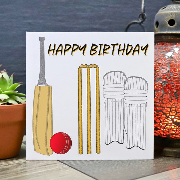 Cricket Birthday Card - Etsy UK