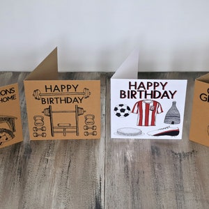 Stoke City FC Inspired Birthday Card, Original Hand-drawn Design ...