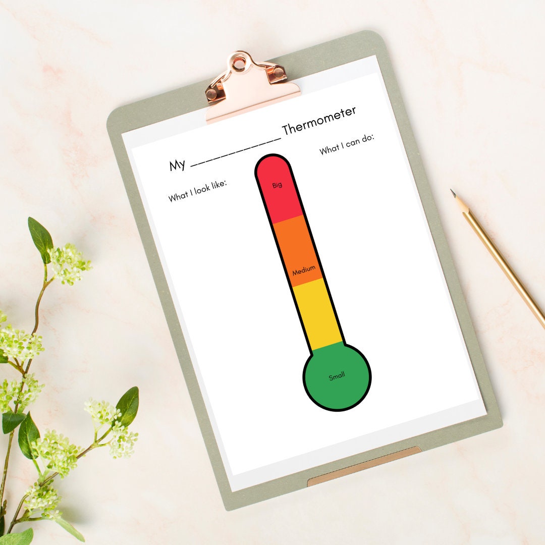 My Emotion Thermometer PDF (therapy/ Counseling/ Social Work Activity ...