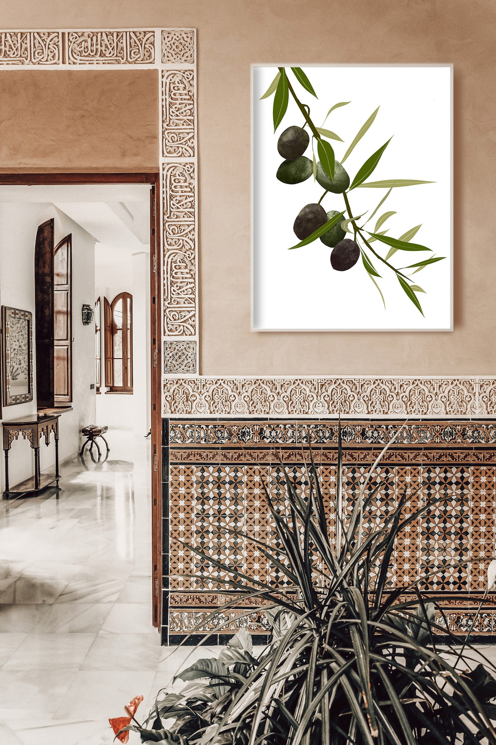 Green Wall Art, Olive Tree Art, Olive Botanical Print, Olive Poster ...