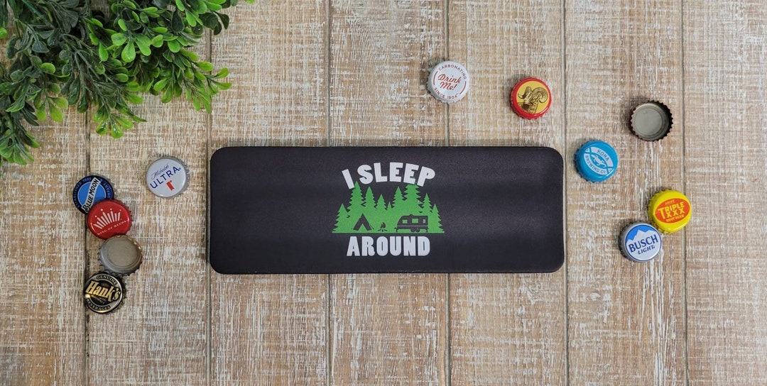 I Sleep Around Camping Drink Slap Wrap Can Cooler - Etsy