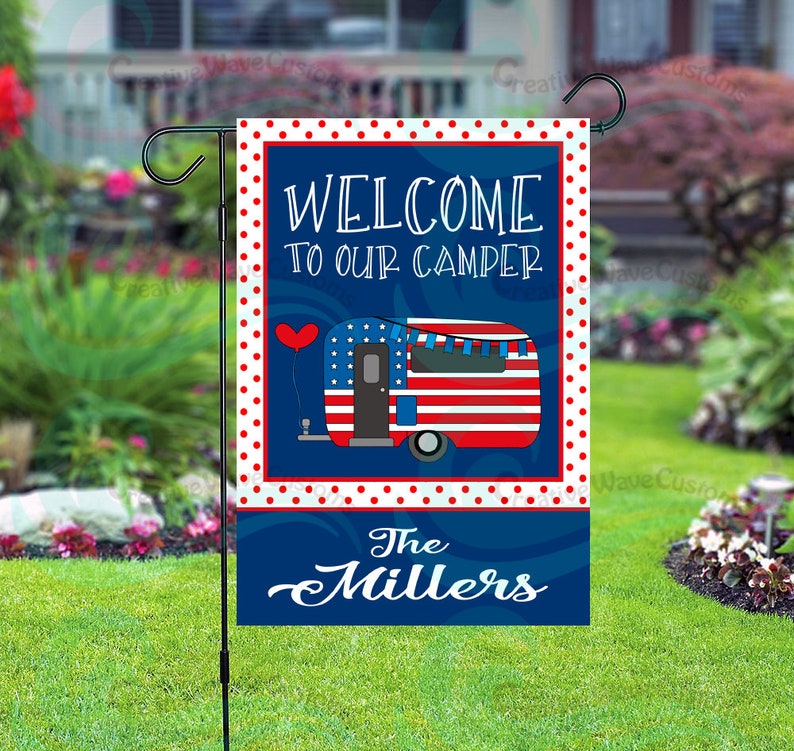Custom Welcome to Our Camper Camping Garden Flag 12x18 - Etsy