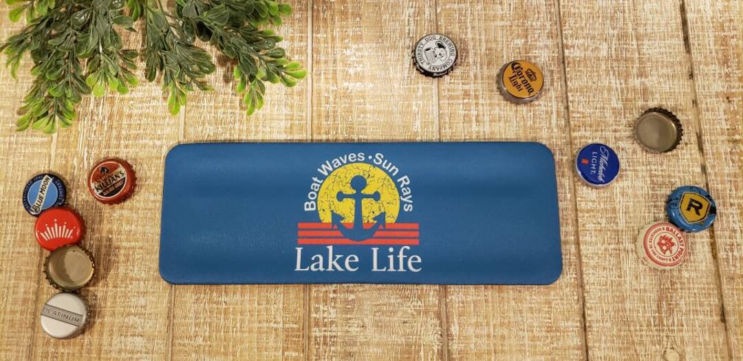 Lake Life Boat Wave Sun Rays Drink Slap Wrap Can Cooler - Etsy
