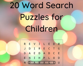 Restaurant Word Search Puzzles for Kids: Large Print (PDF Download) - Etsy