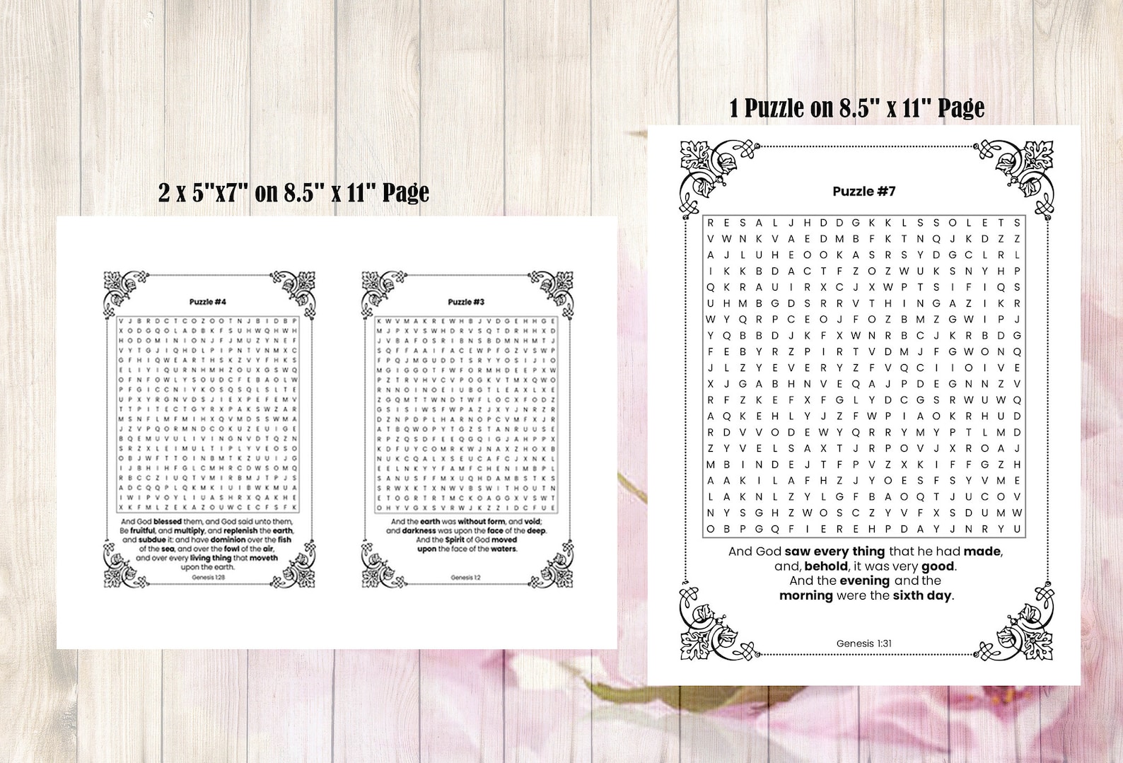 Genesis Bible Verse Word Search: 99 Puzzles (instant Download) - Etsy