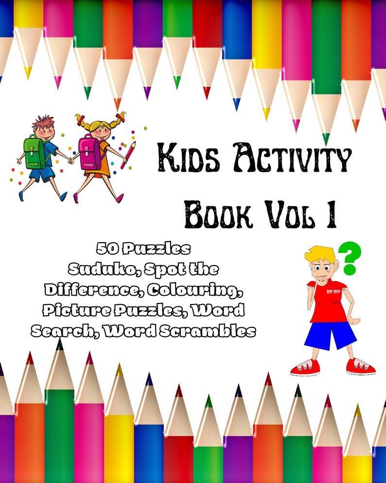 Kids Activity Book Vol 1: Travel Puzzles, Coloring, Sudoku (digital ...