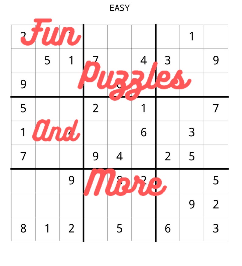 60 Adult Sudoku Puzzles, Sudoku Puzzles for Grown Ups, Brain Teaser ...