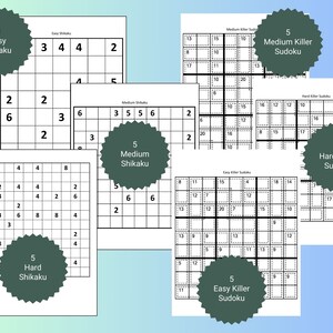 110 Puzzles Adult Activity Pack 5, Puzzles for Grown Ups, Killer Sudoku ...