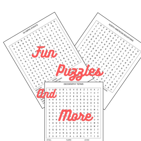 Geography Terms Word Search