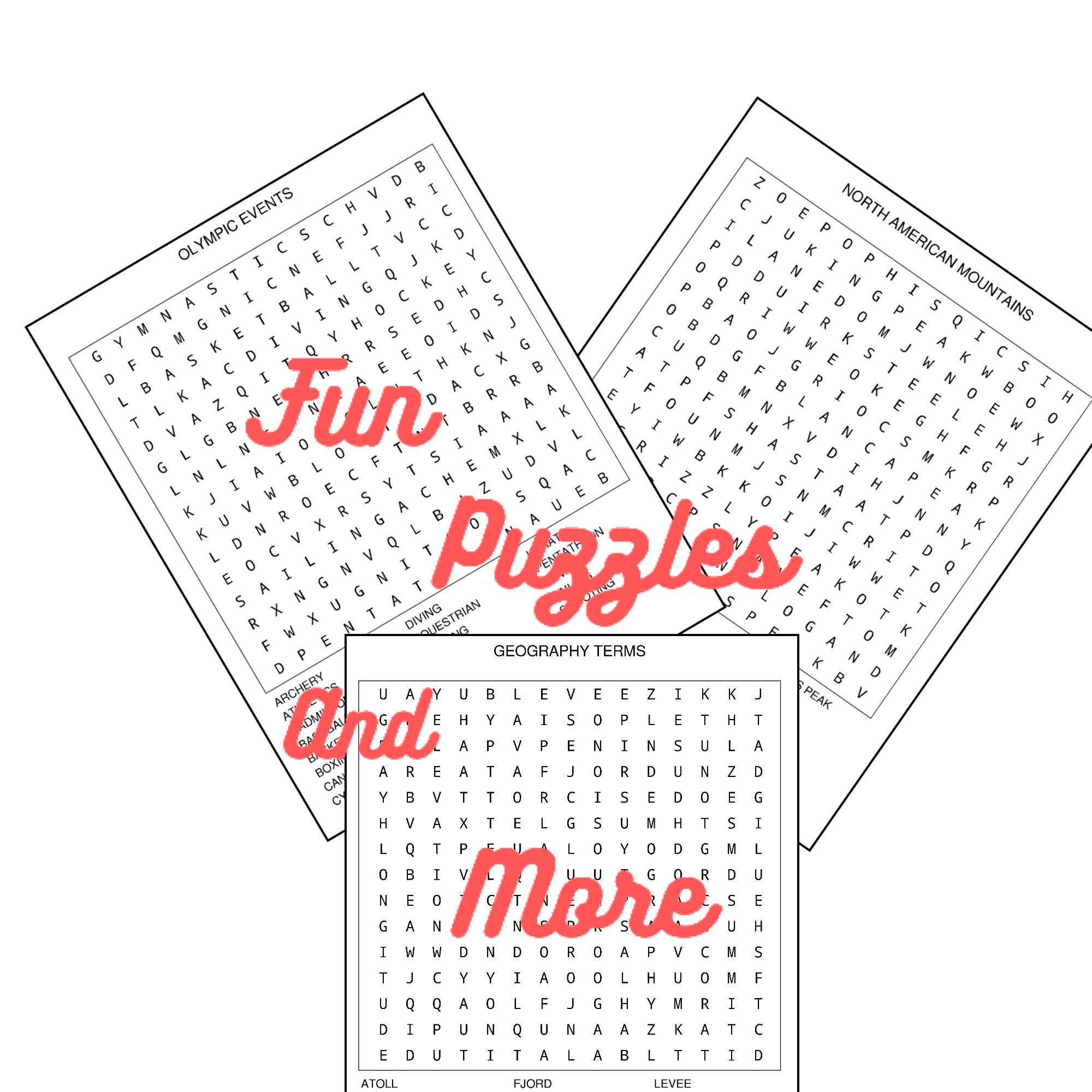 50 Adult Word Search Puzzles, Puzzles for Grown Ups, Wordsearch Puzzles ...