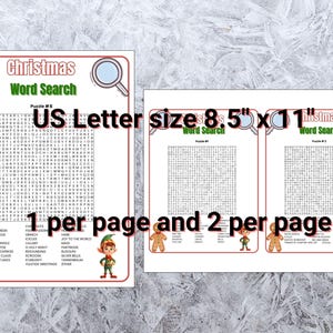 Christmas Word Search Printable Bundle: Holiday Party Game (PDF) - Etsy