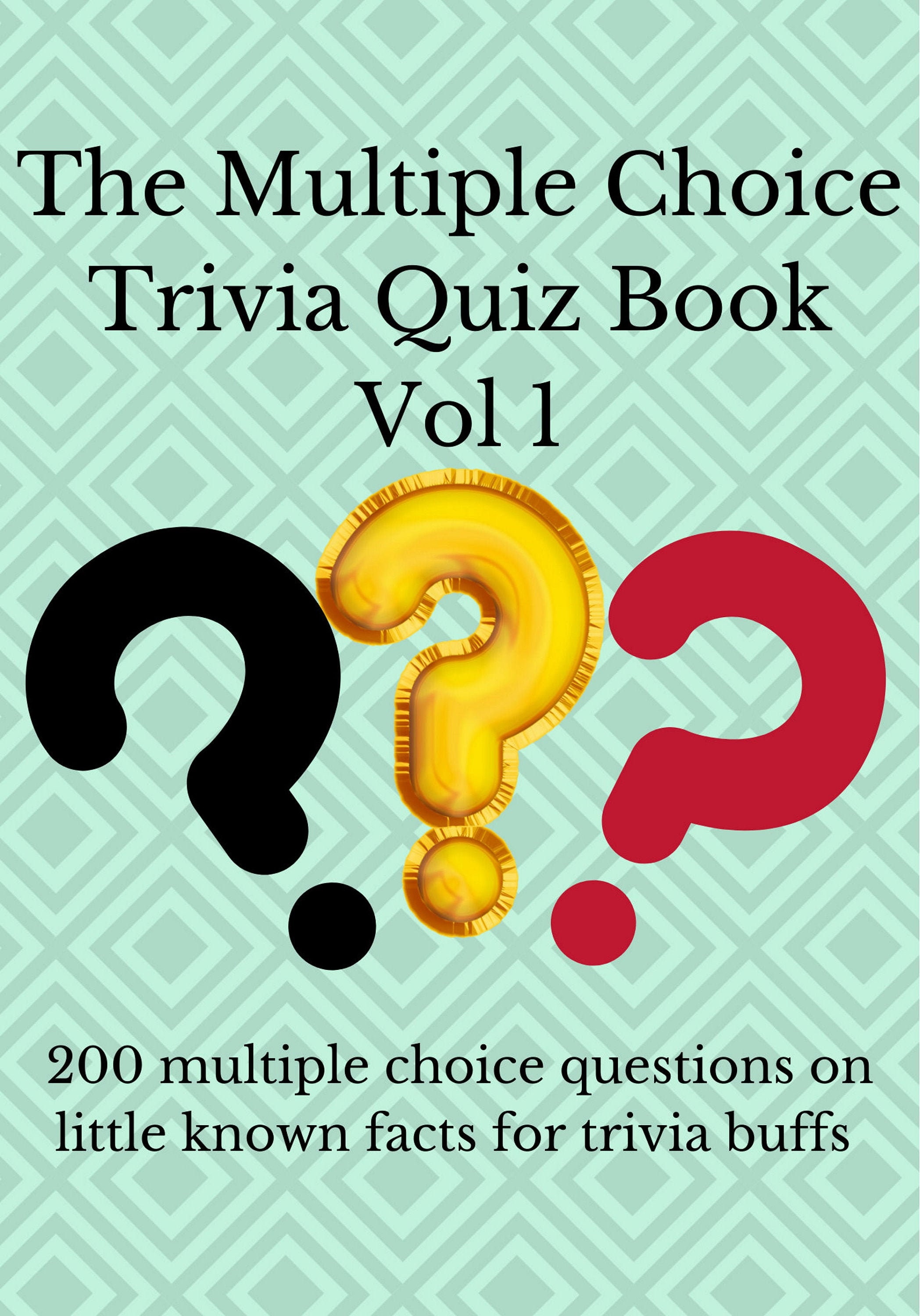 200 Multiple Choice Trivia Questions Quiz for Grown Ups | Etsy