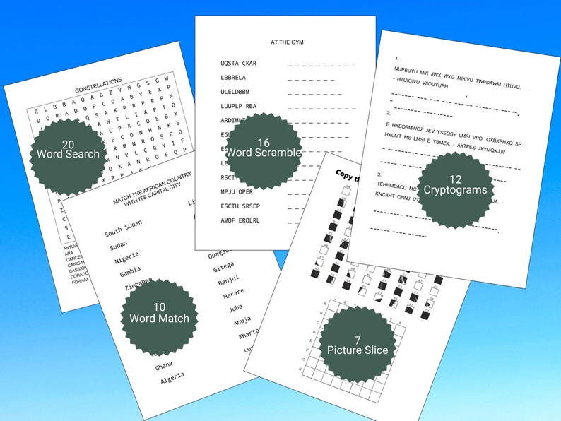 Adult Activity Pack Vol 2, Puzzles for Grown Ups, Adult Word Search ...