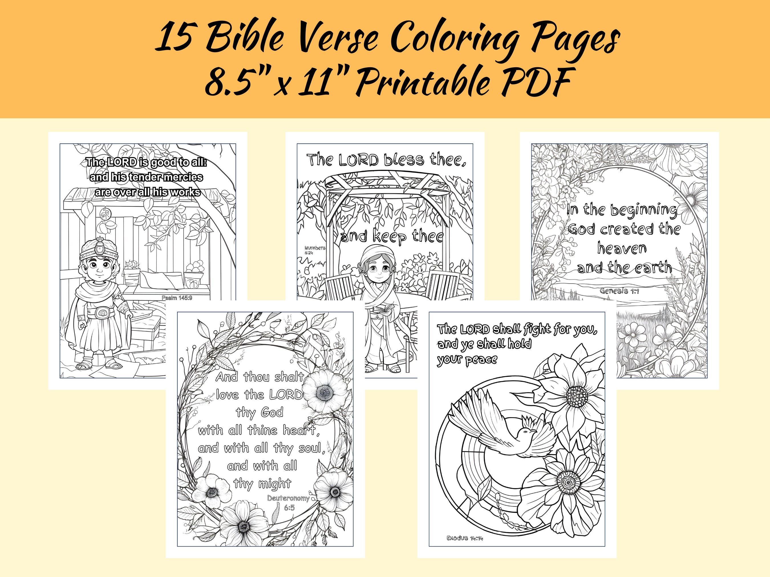 Faithful Expressions: 15 Bible Verse Coloring Pages for Adults and ...