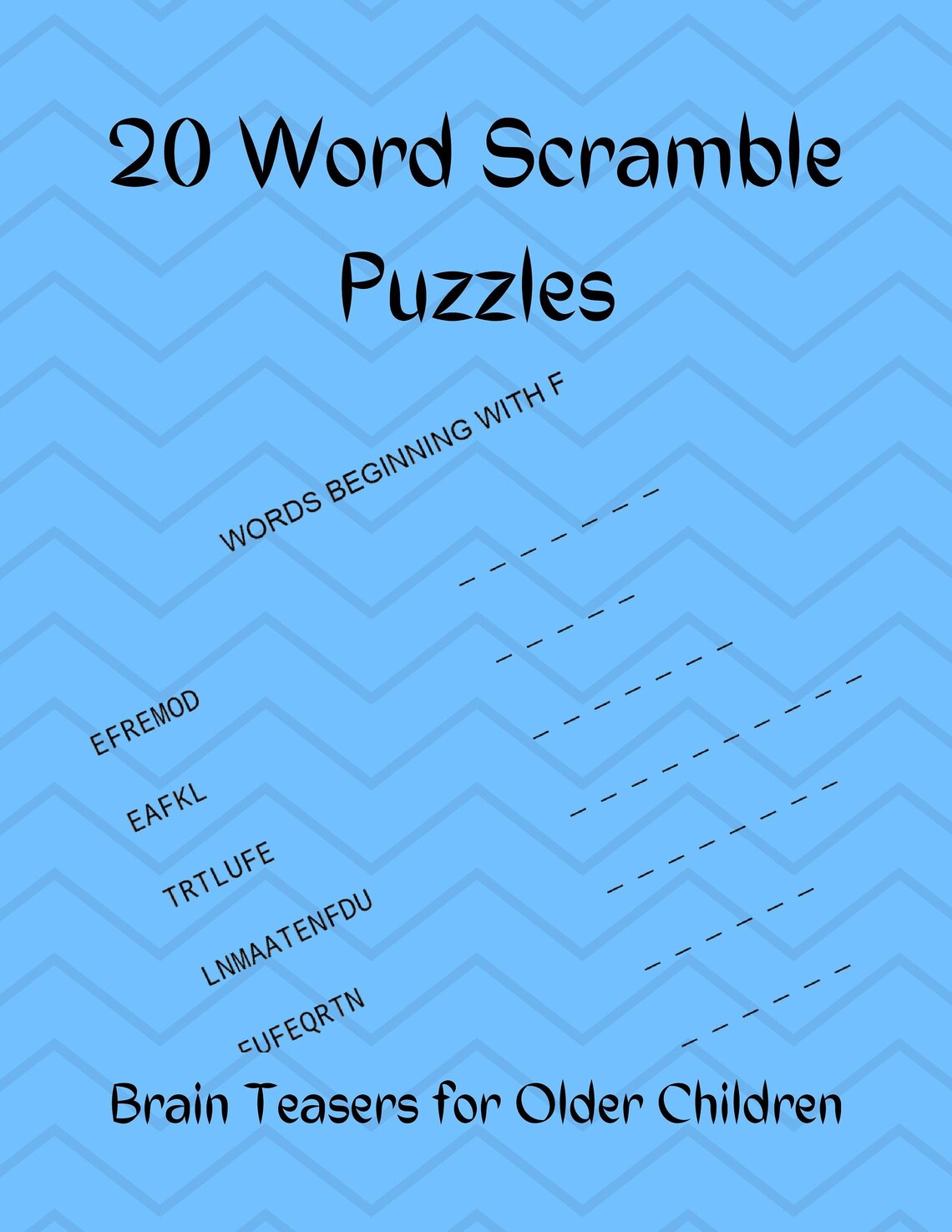 20 Kids Word Scramble Puzzles, Puzzles for Children, Word Scramble ...