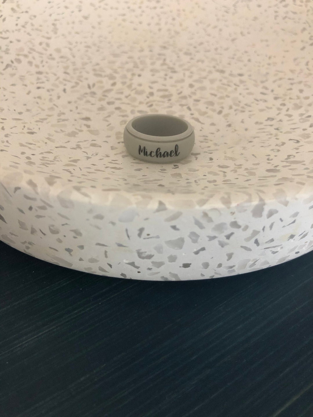 Personalized Engraved Silicone Ring 8MM - Wedding Band for Men and ...