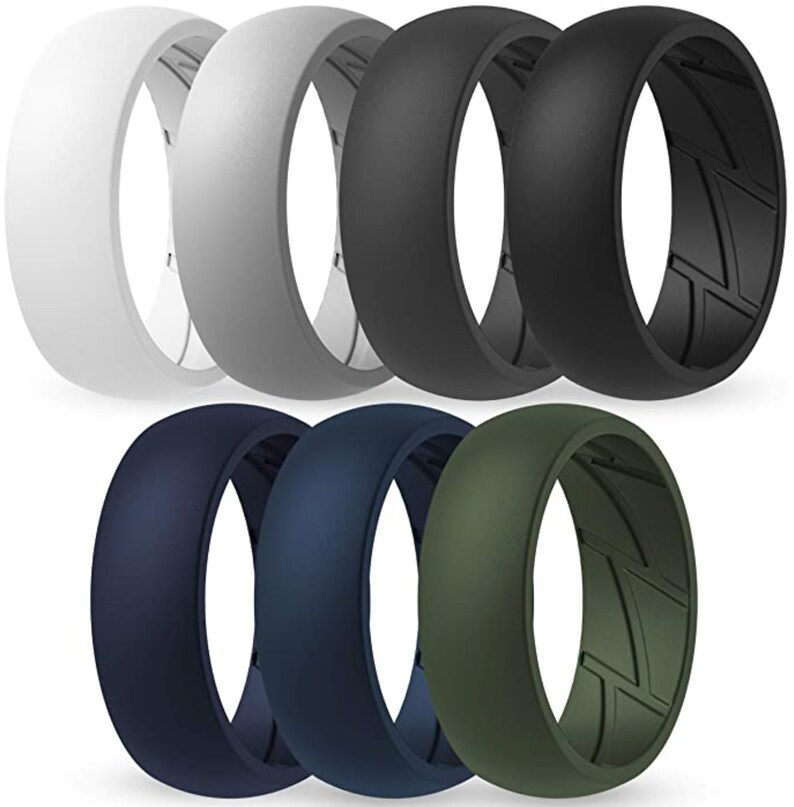 Personalized Engraved Inner Grooves Silicone Ring 8.5MM - Etsy