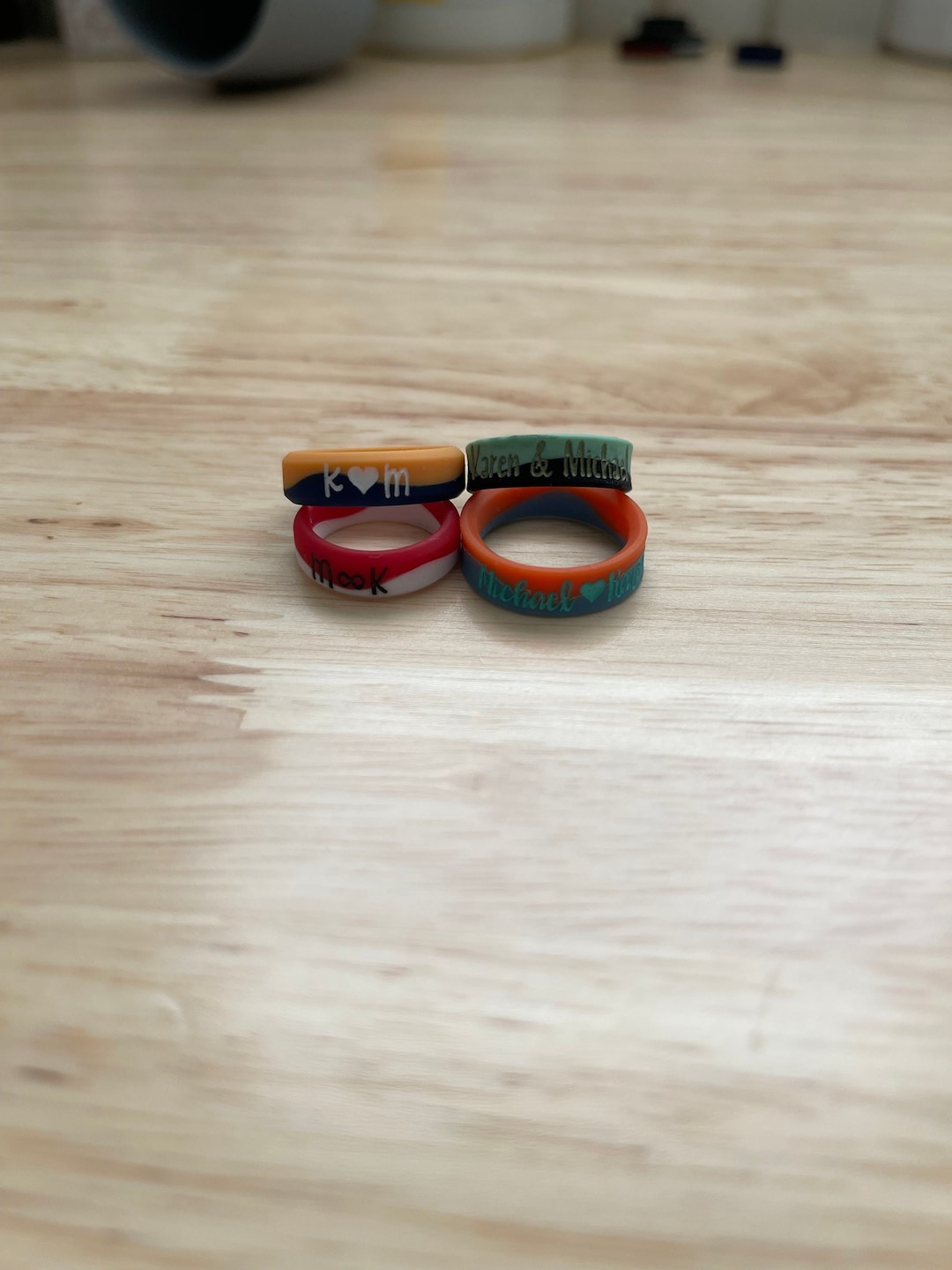 Personalized Engraved Silicone Ring 5.7MM Wide & 2MM Thick - Wedding ...