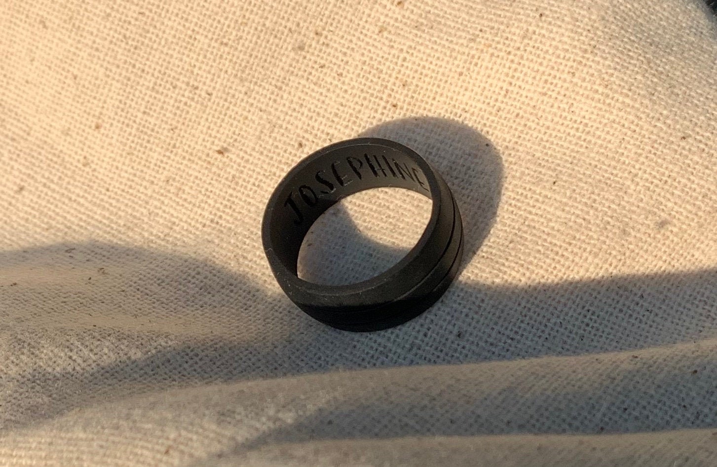 Personalized Engraved Silicone Ring 8MM Wedding Band for Men - Etsy