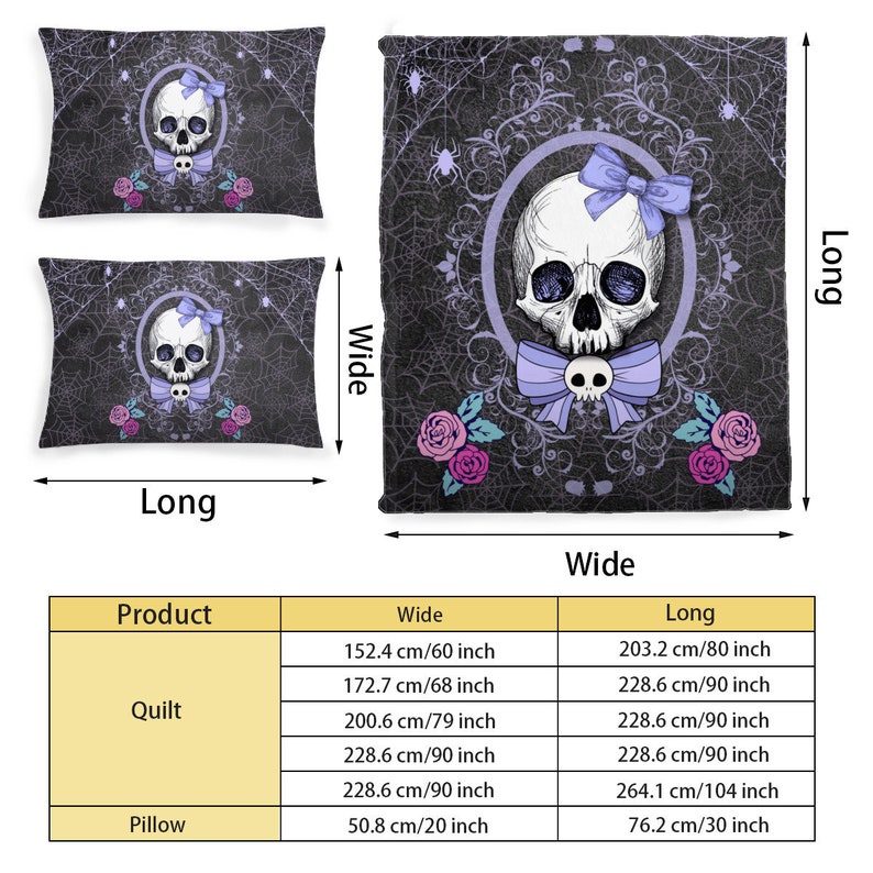 Cute Gothic Bedroom Makeover: Goth Kawaii Comforter Cover, Cute Pastel ...