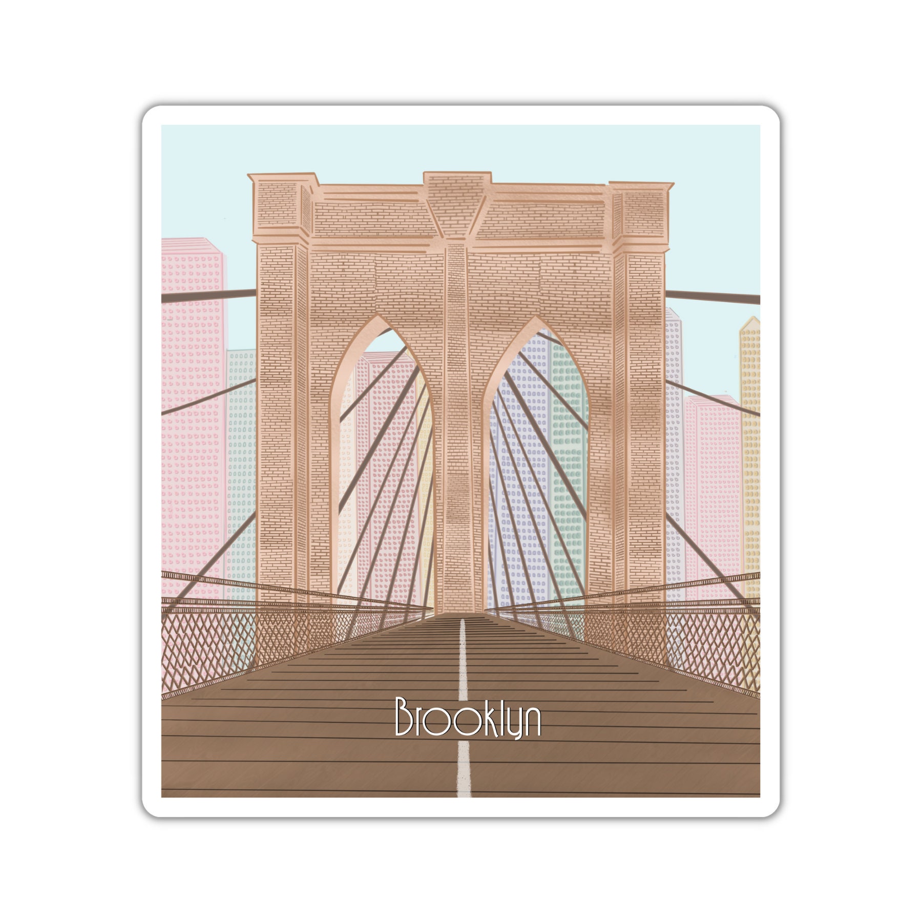 New York Stickers Waterproof Stickers Durable and Glossy Texture ...