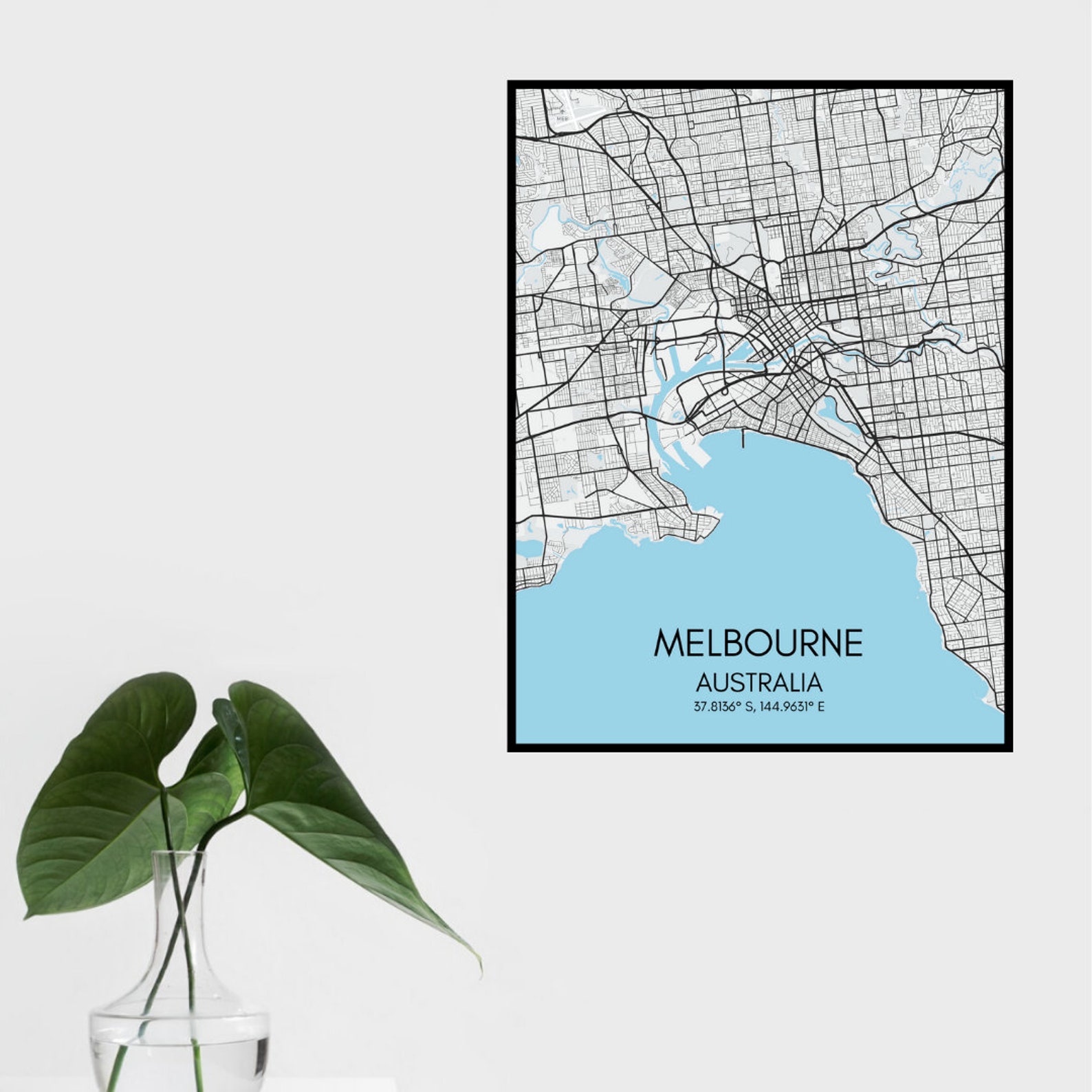 MELBOURNE Map Print Customizable City Map Travel Poster - Etsy