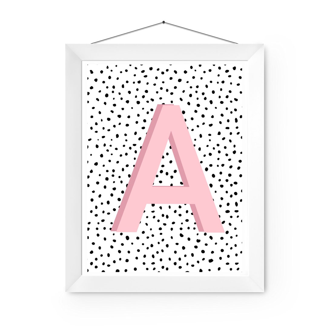 Initials Print, Name Poster, Minimalist Art Print, Art Wall Decor ...