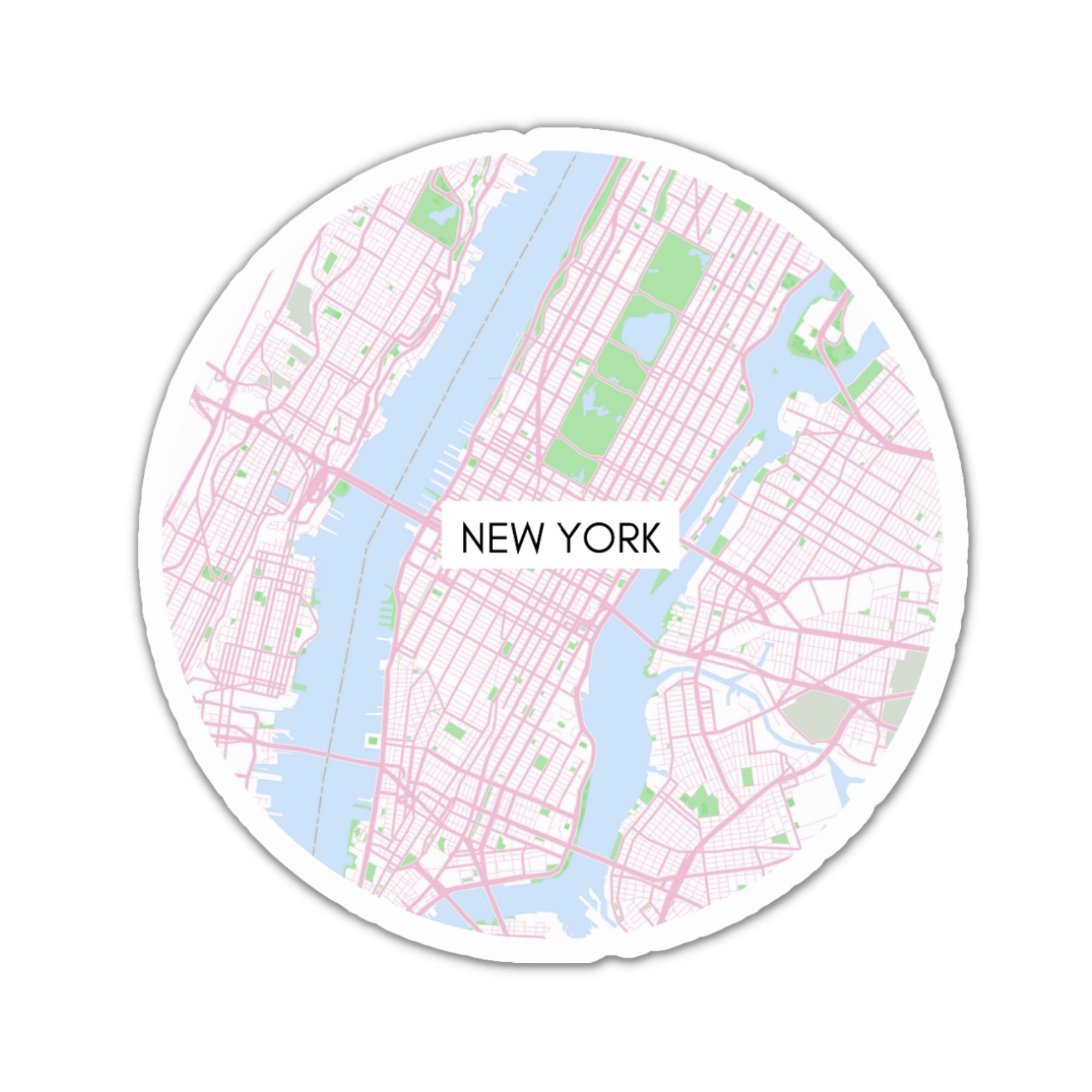 New York Stickers Waterproof Stickers Durable and Glossy Texture ...