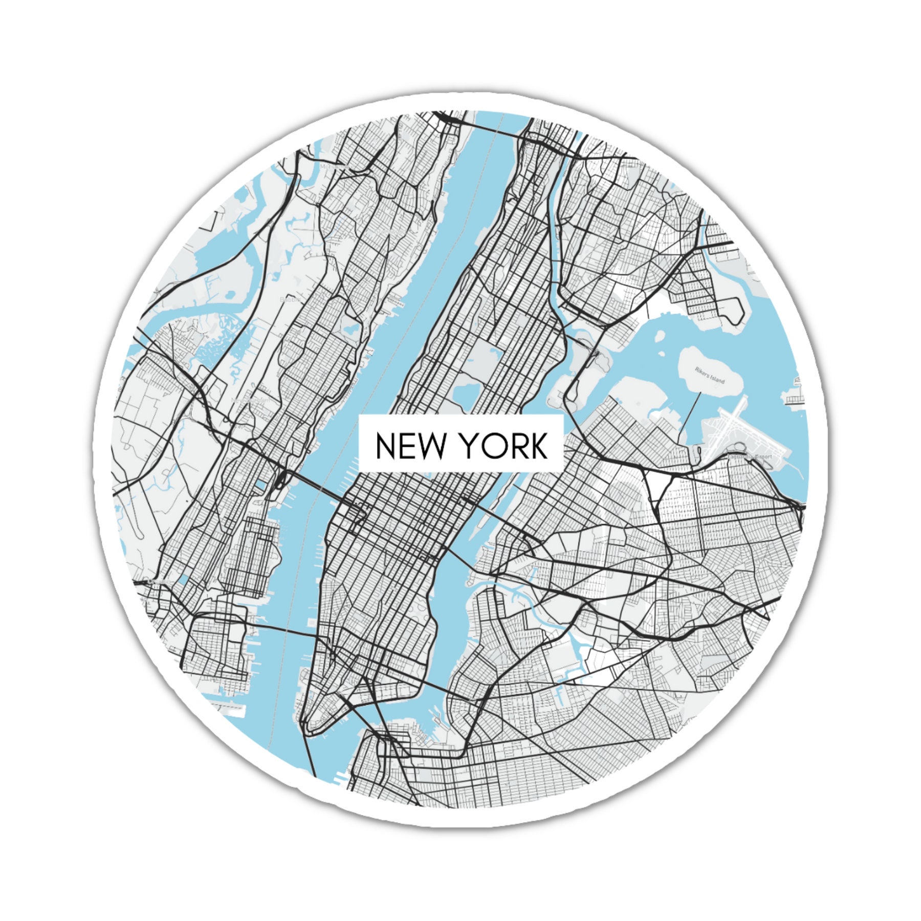 New York Stickers Waterproof Stickers Durable and Glossy Texture ...