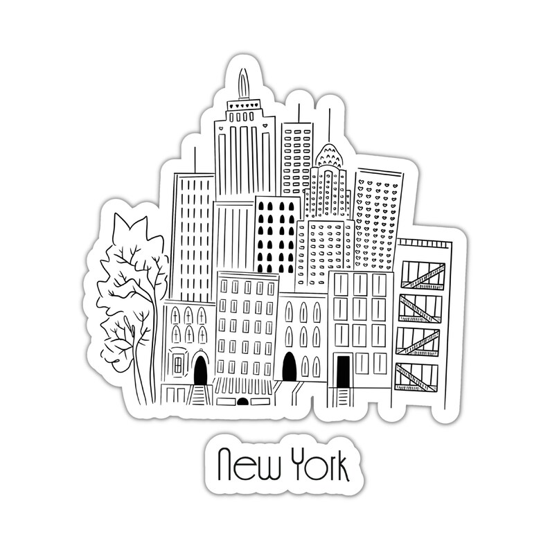 New York Stickers Waterproof Stickers Durable and Glossy Texture ...