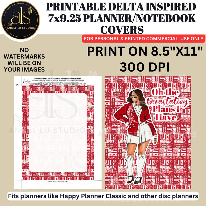 Happy Planner Classic Printable | Delta Sigma Theta Inspired Planner ...