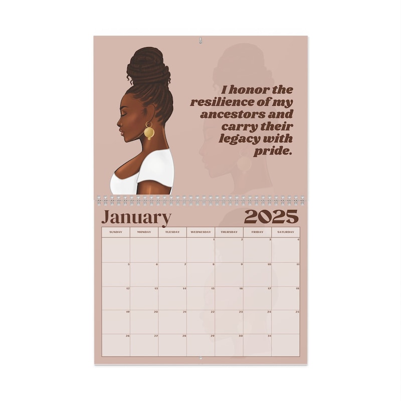 2025 Calendar Black Girl - Etsy