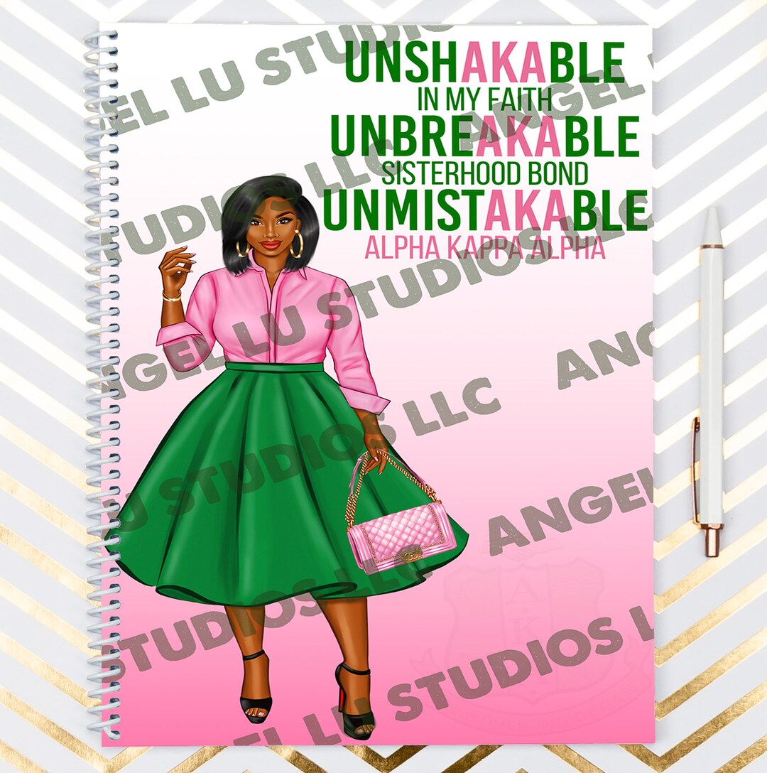 AKA, Alpha Kappa Alpha, Unshakable Notebook, 5 1/2 X 8 1/2 - Etsy