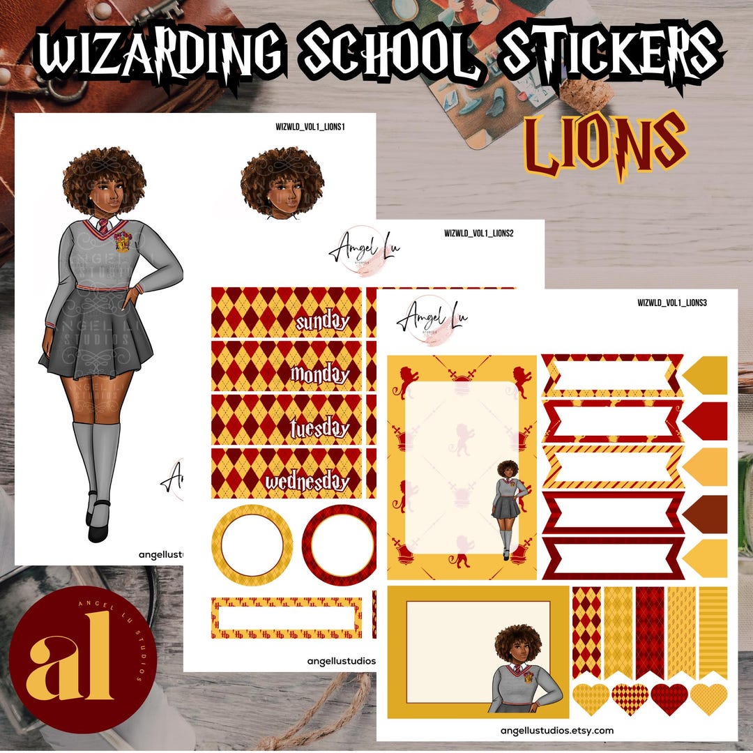 Harry Potter House Themed Planner Stickers, Wizarding House Inspired ...