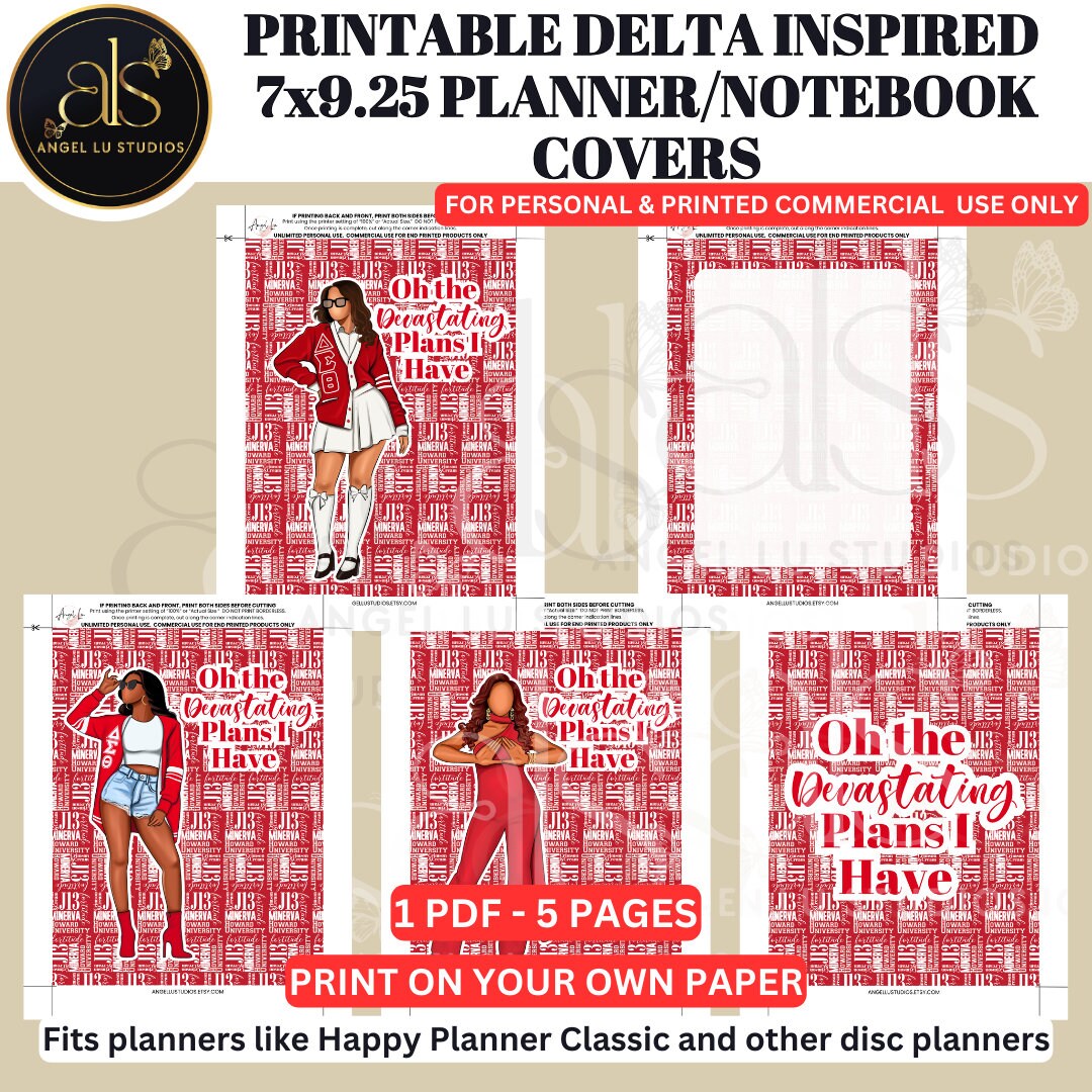 Happy Planner Classic Printable Delta Sigma Theta Inspired Planner ...