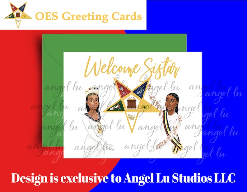 Order of the Eastern Star Inspired Cards OES Card 3 1/2 X 5 - Etsy