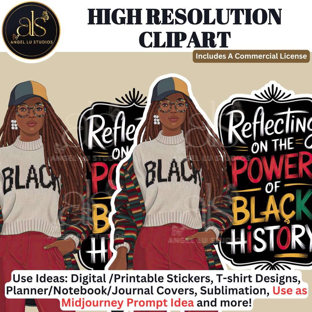 High-resolution Black History Clip Art | Digital Sticker | African ...