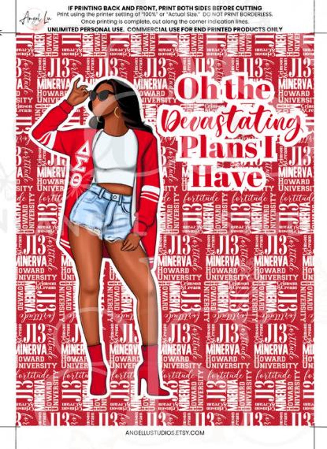 Happy Planner Classic Printable | Delta Sigma Theta Inspired Planner ...