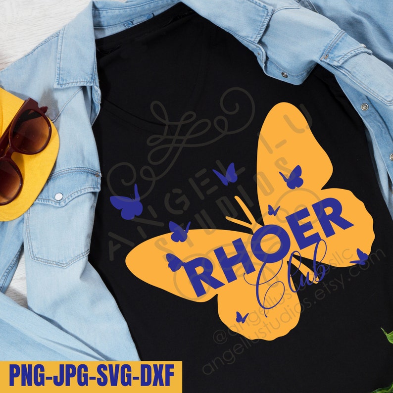 Rhoer Butterfly T-shirt Design SVG Jpg Png Cricut-cameo Cut - Etsy